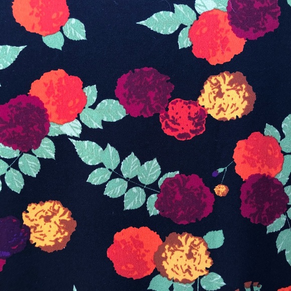 LuLaRoe | Tops | Lularoe Black Rose Irma Slinky Material Size Xs | Poshmark
